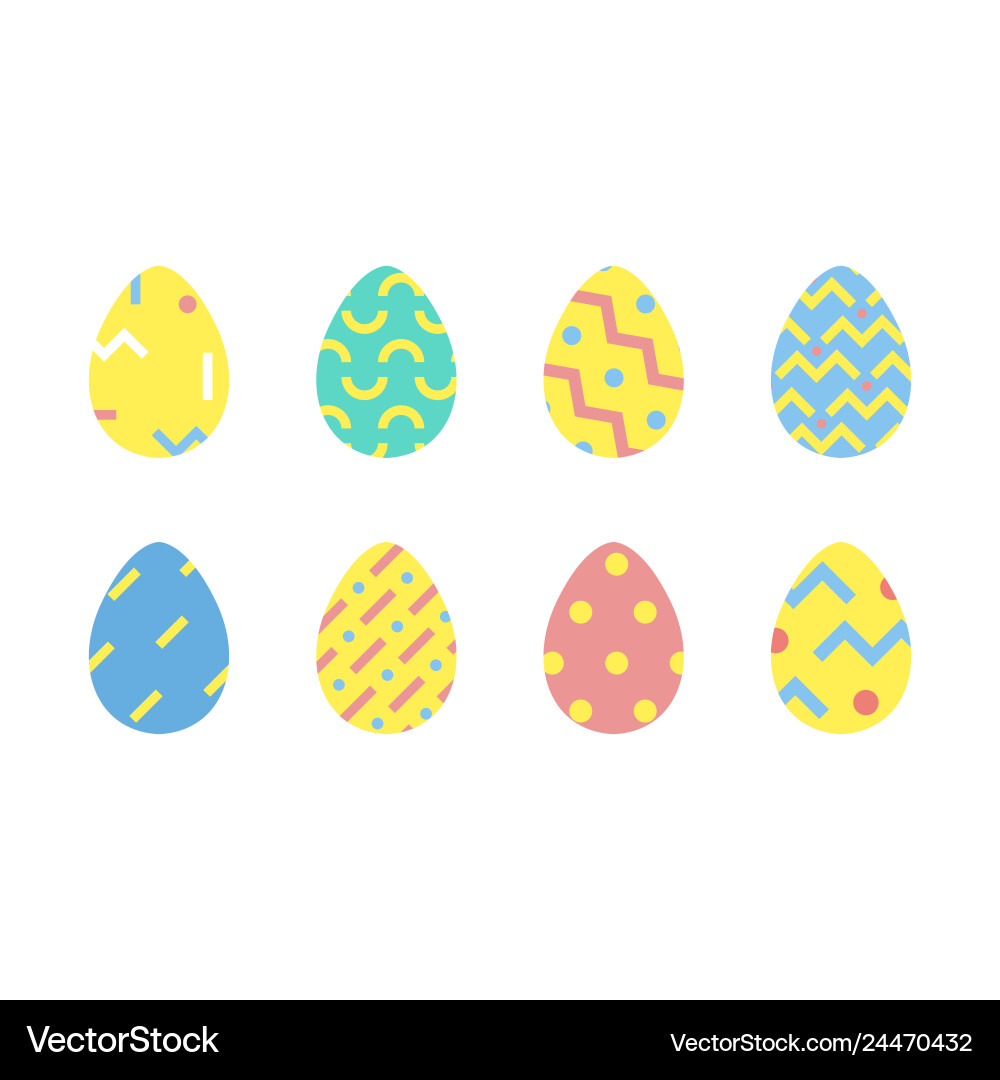 Easter eggs minimal design Royalty Free Vector Image