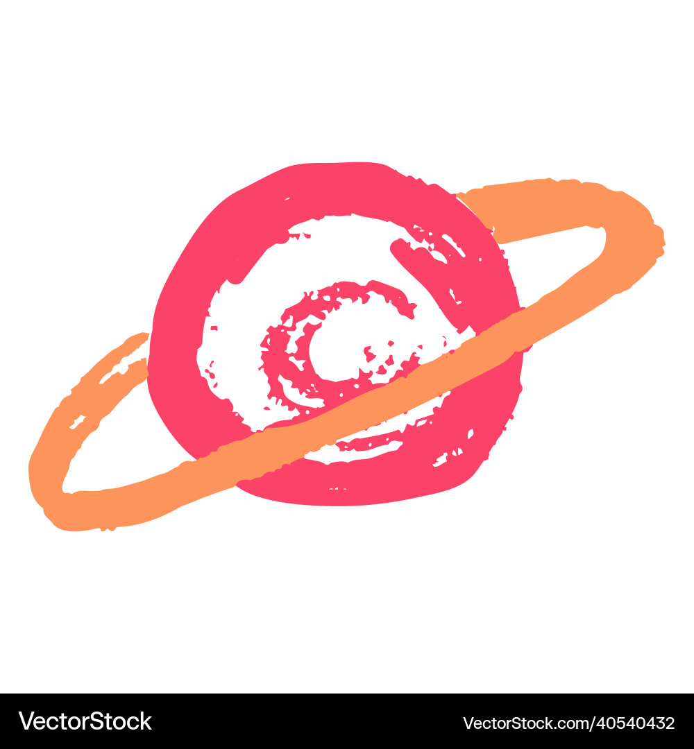 Icon in hand draw style drawing with wax crayons Vector Image