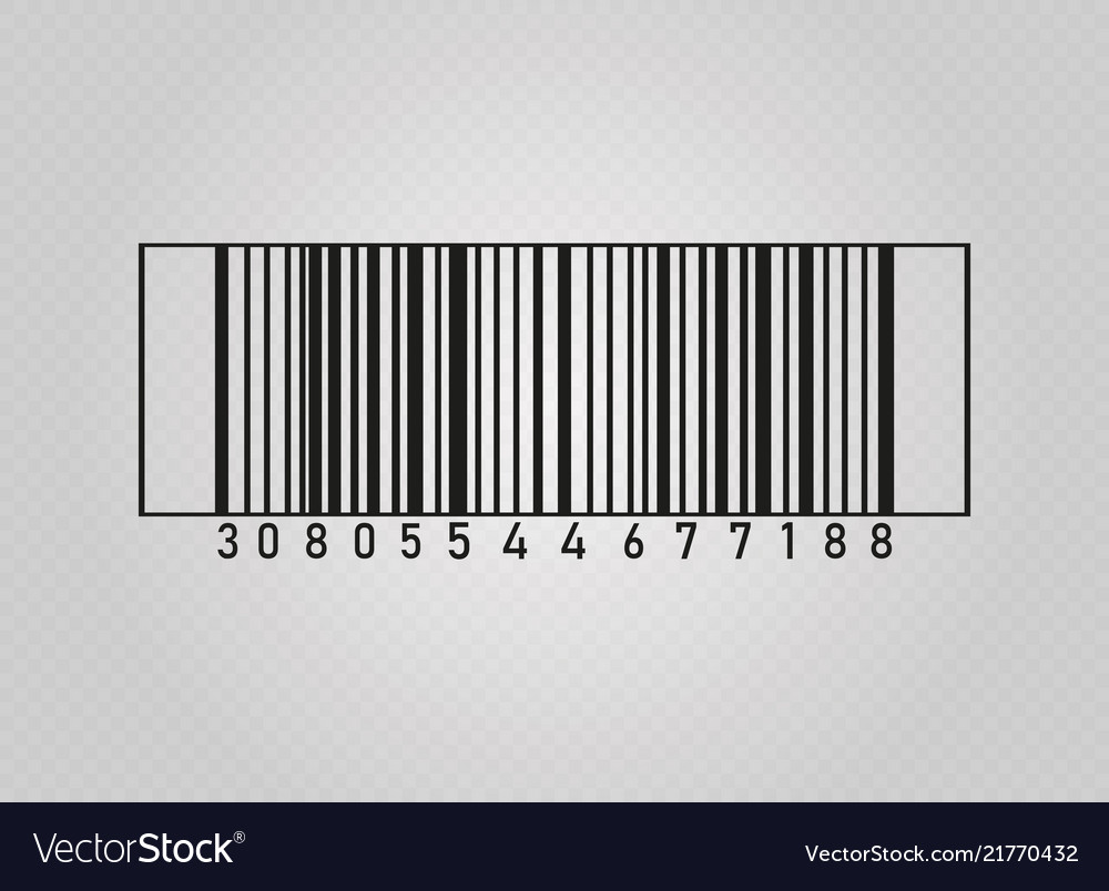 Realistic bar code Royalty Free Vector Image - VectorStock