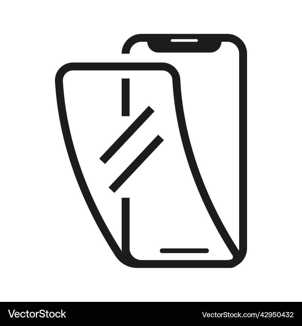 Screen protection of smartphone Royalty Free Vector Image