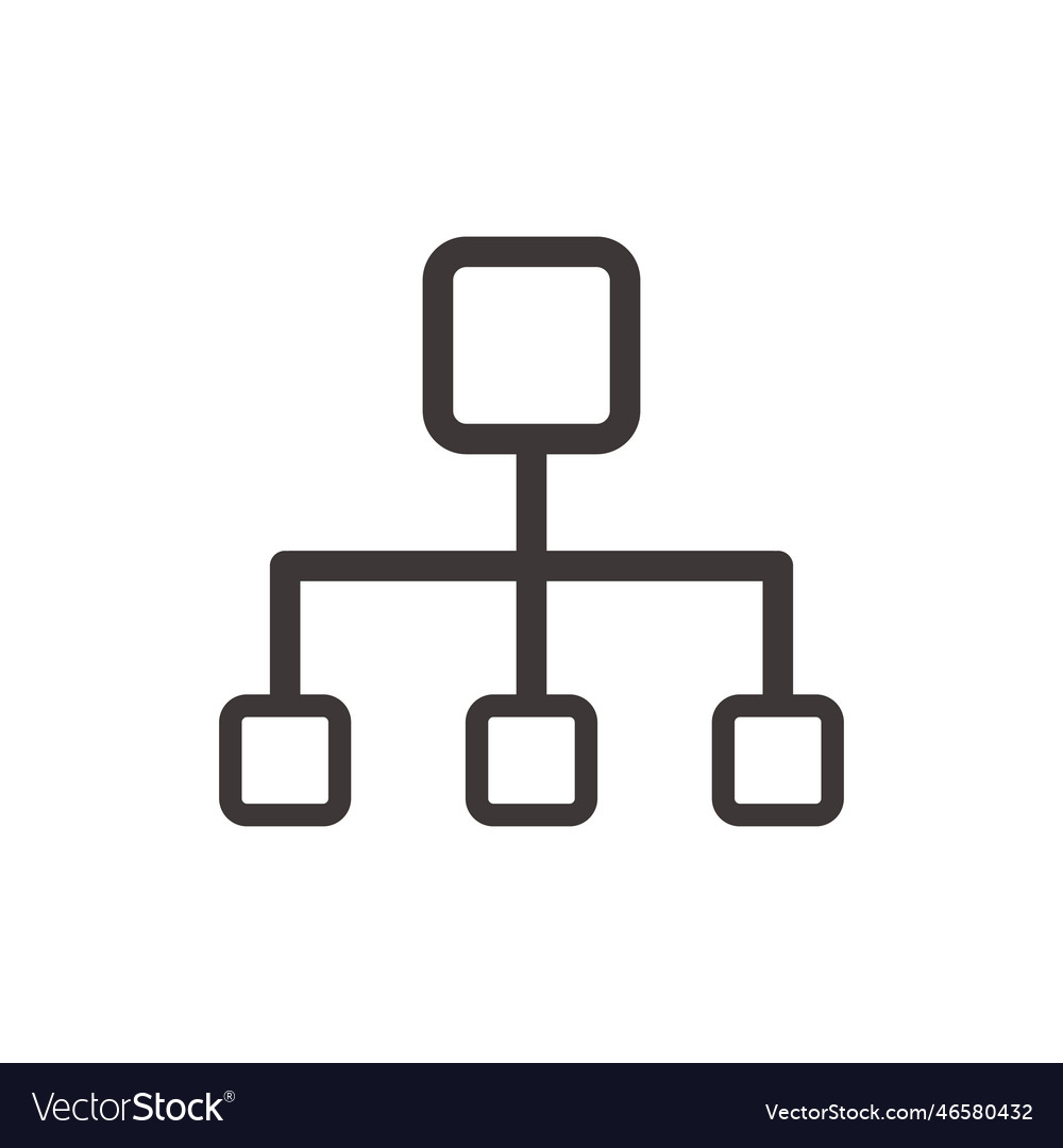 Simple organization icon or structure Royalty Free Vector