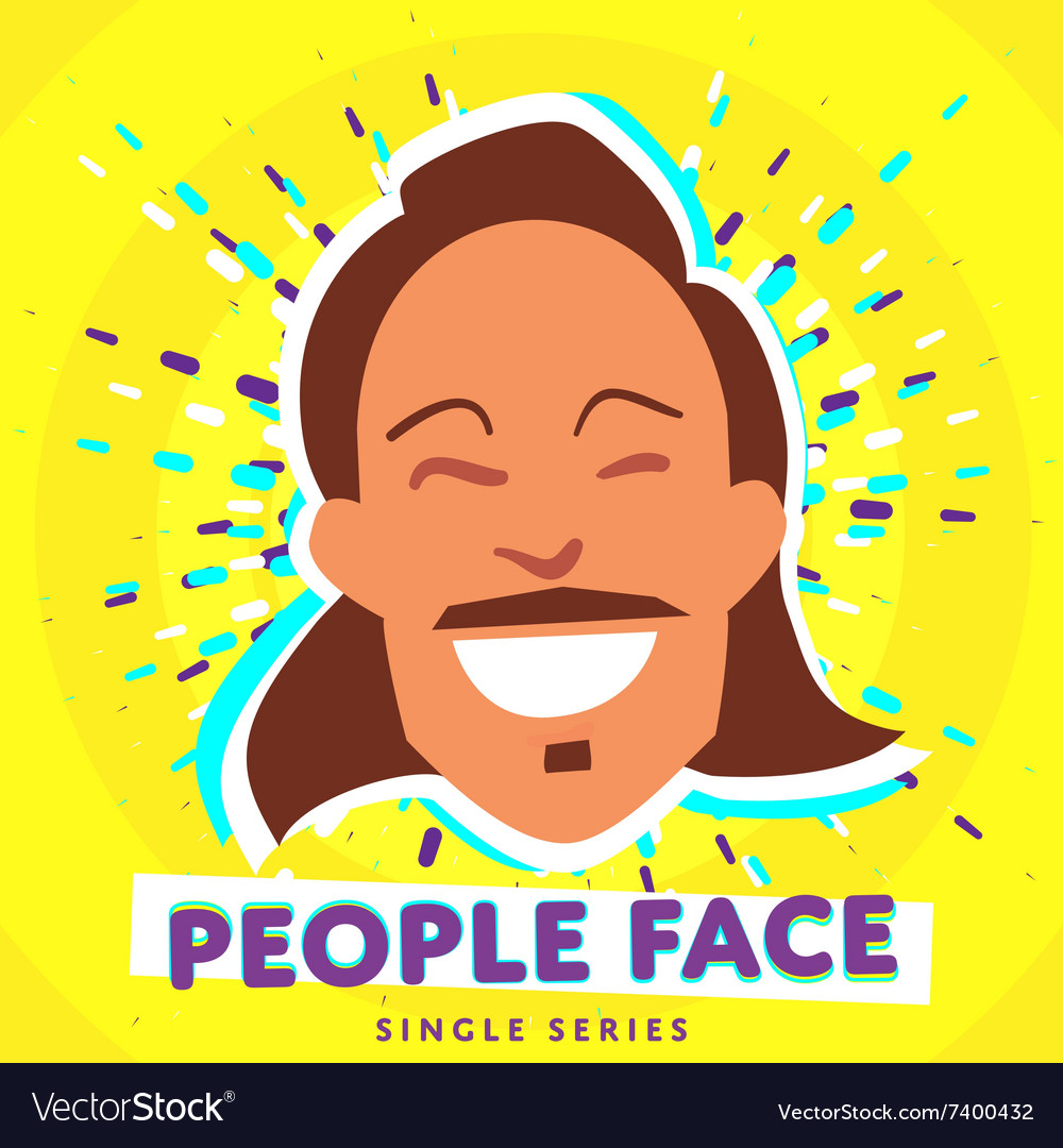 Smiling people face Royalty Free Vector Image - VectorStock