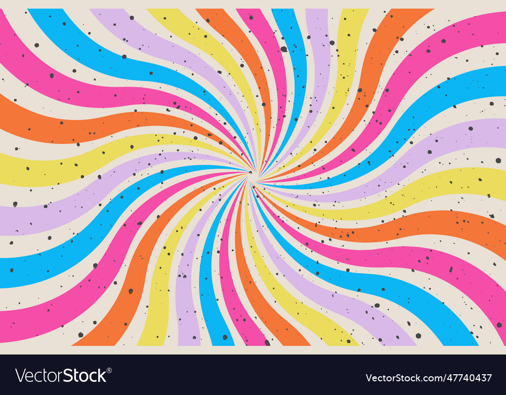 Abstract swirl background in groovy style vivid Vector Image