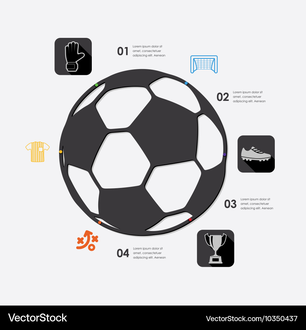 Football infographic Royalty Free Vector Image
