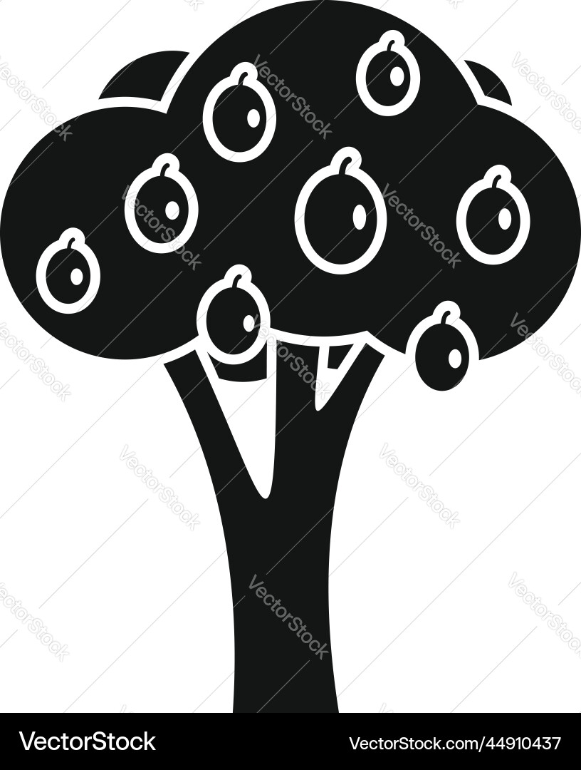Garden tree icon simple harvest farm Royalty Free Vector