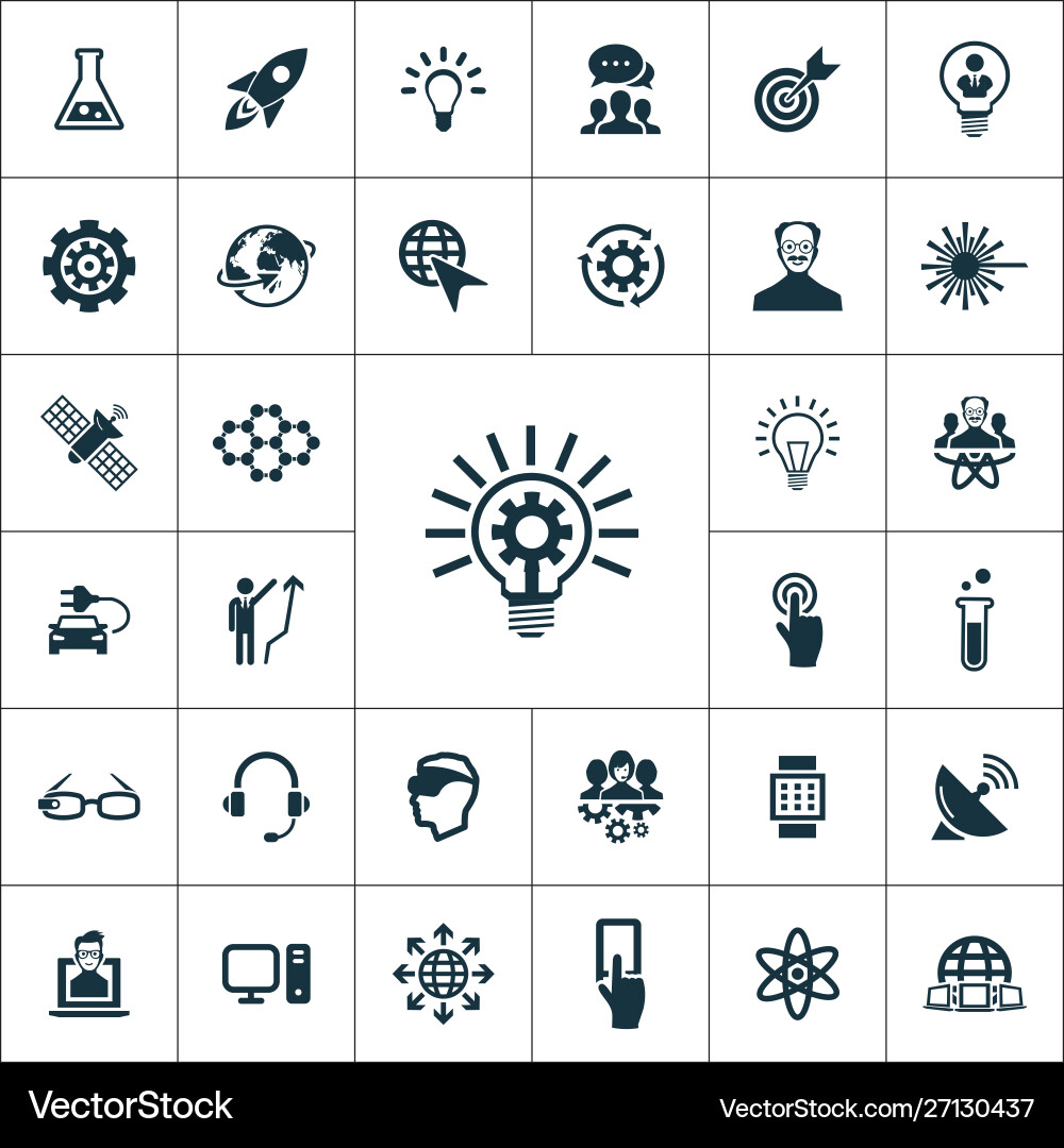 Innovation icons universal set for web and ui Vector Image