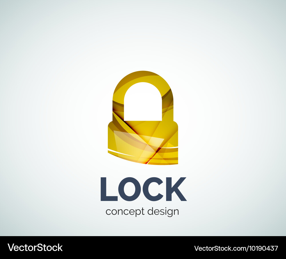 Lock logo business branding icon created Vector Image