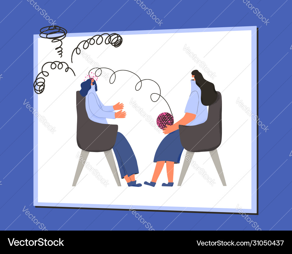 Mental disorder person with bad mood Royalty Free Vector