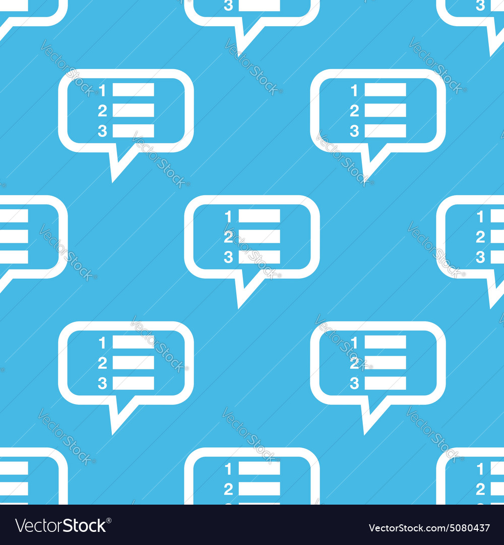 Numbered list message pattern Royalty Free Vector Image