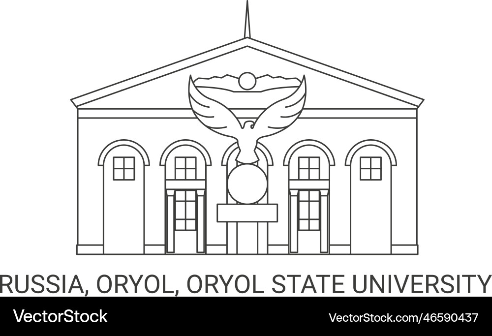 Russia oryol state university travel Royalty Free Vector
