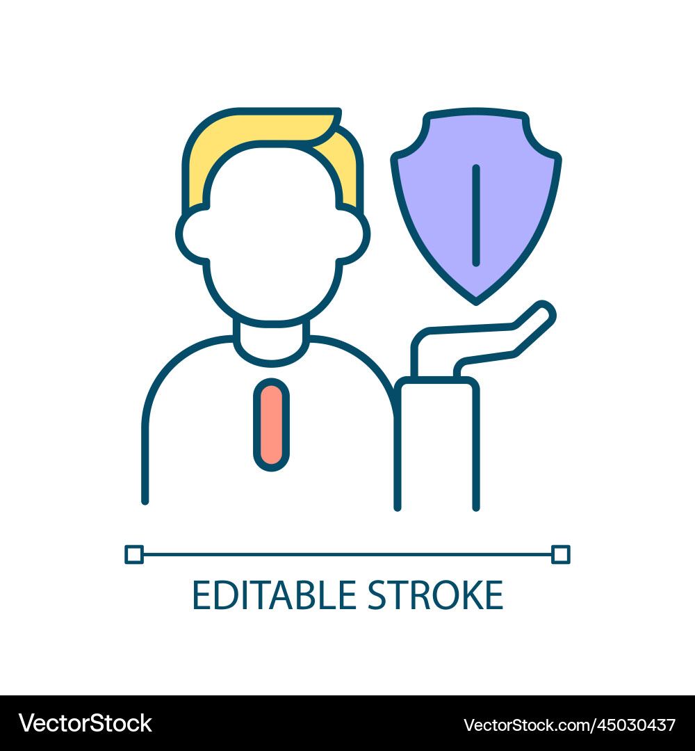 Safety inspector rgb color icon Royalty Free Vector Image