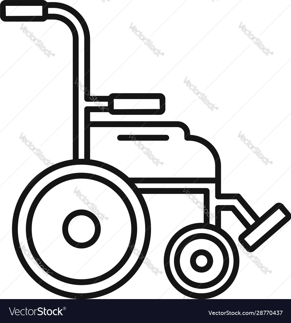 Safety wheelchair icon outline style Royalty Free Vector Safety wheelchair icon outline style Royalty Free Vector