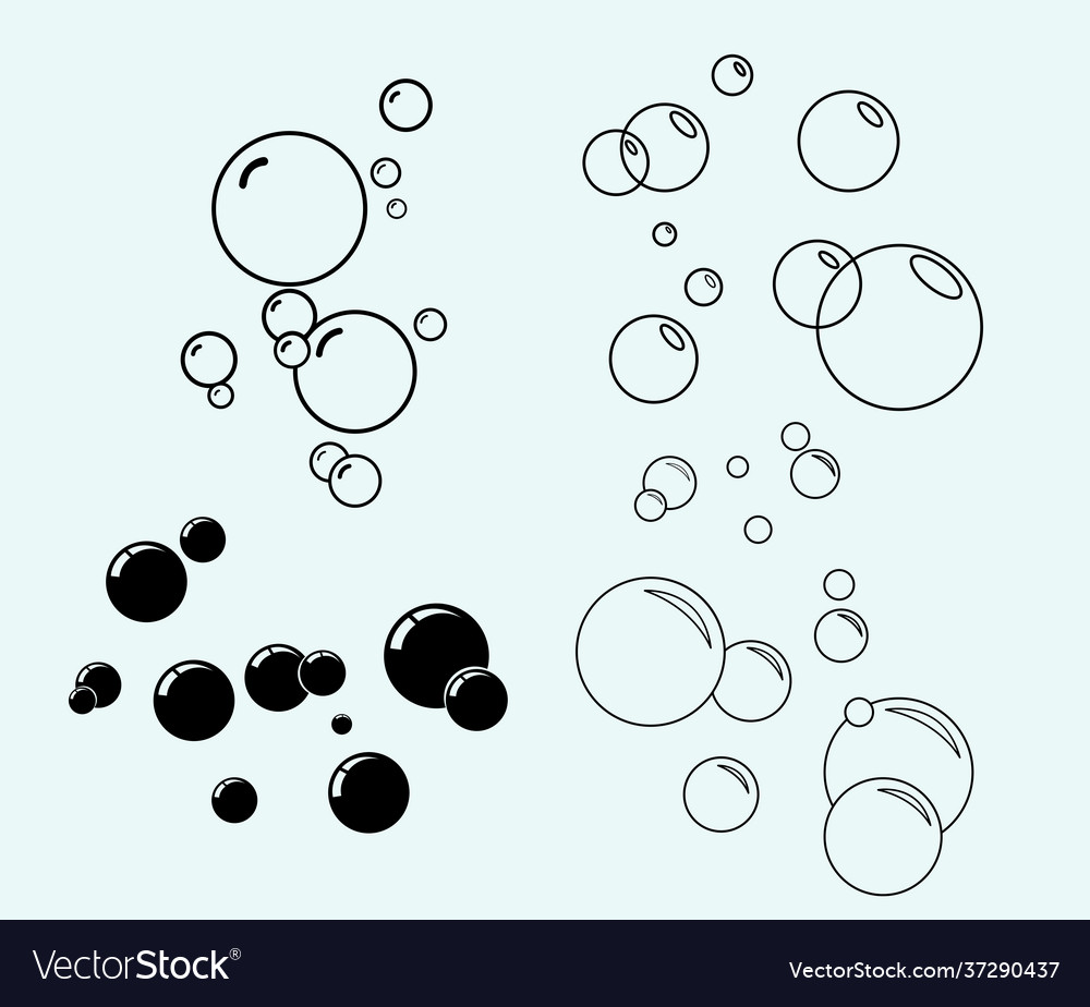Soap bubbles icon isolated on white background Vector Image