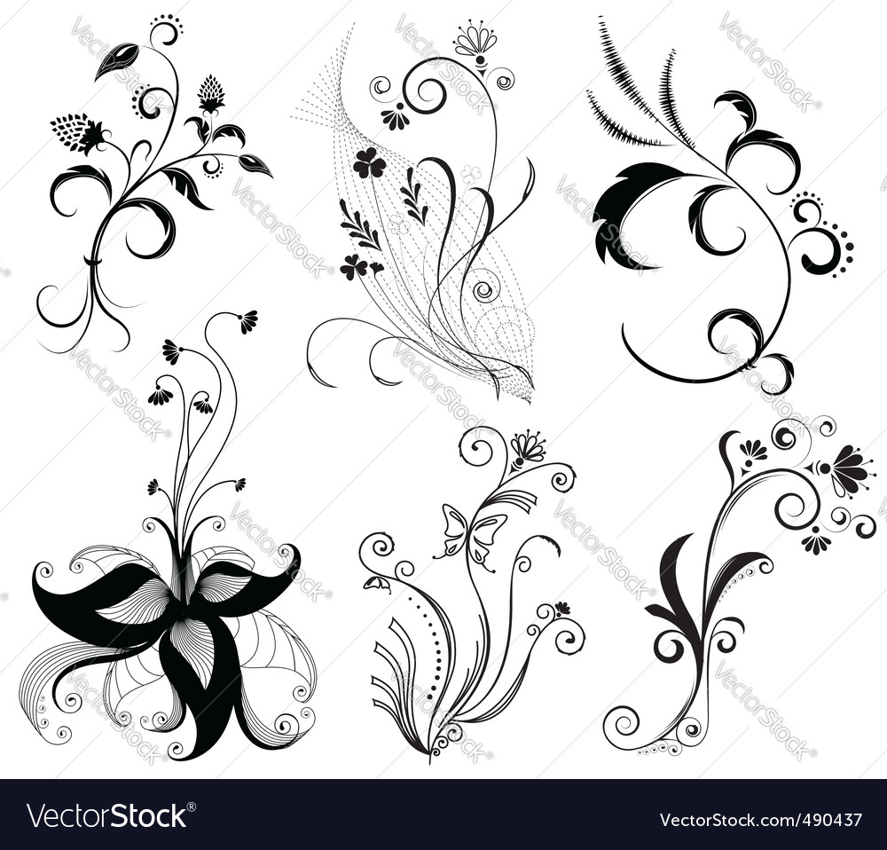 Vintage floral Royalty Free Vector Image - VectorStock