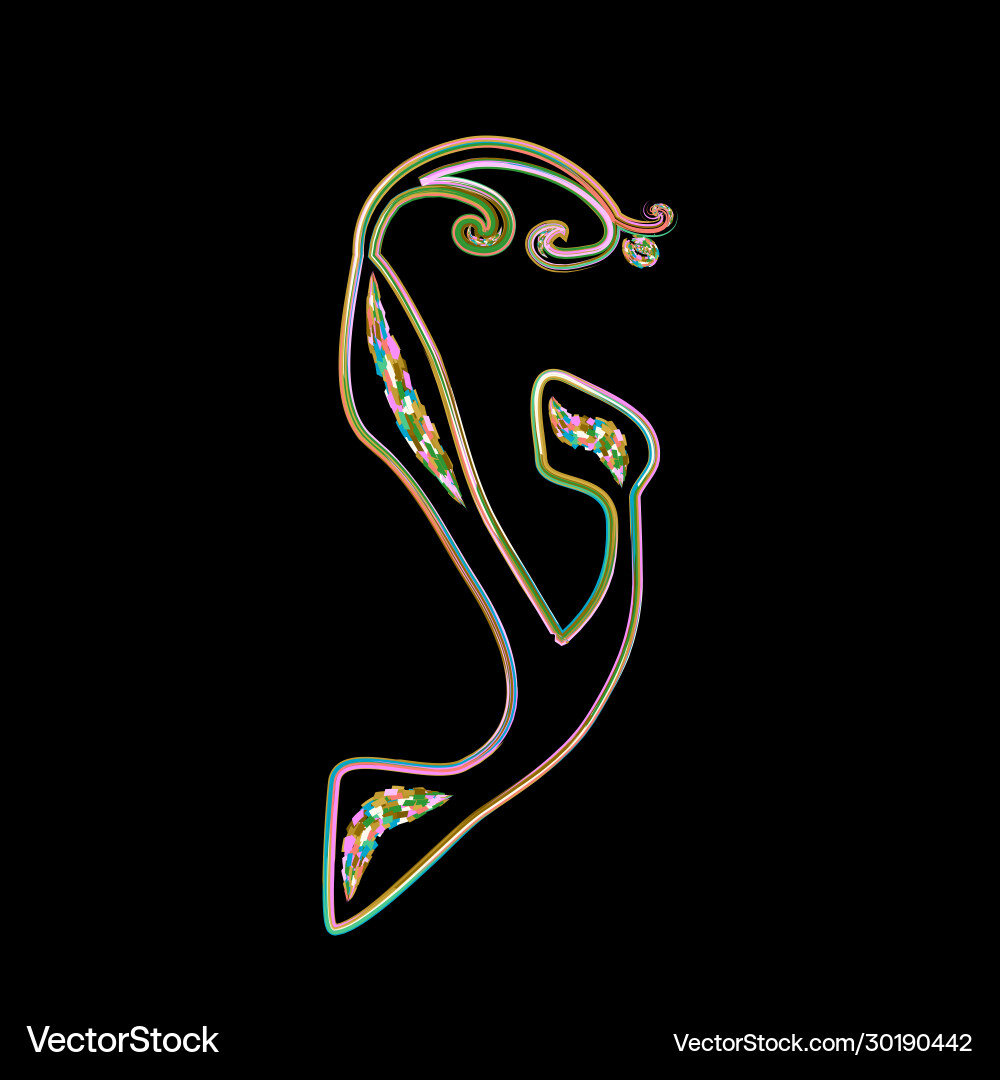 Calligraphy hebrew alphabet decorative font gold Vector Image