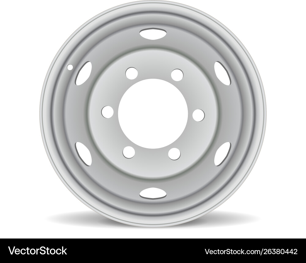 Car wheel metal disc Royalty Free Vector Image