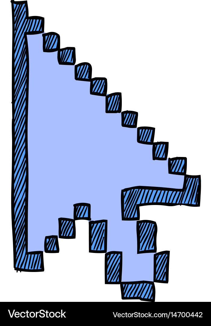 Cartoon image of pointer icon cursor arrow symbol Vector Image