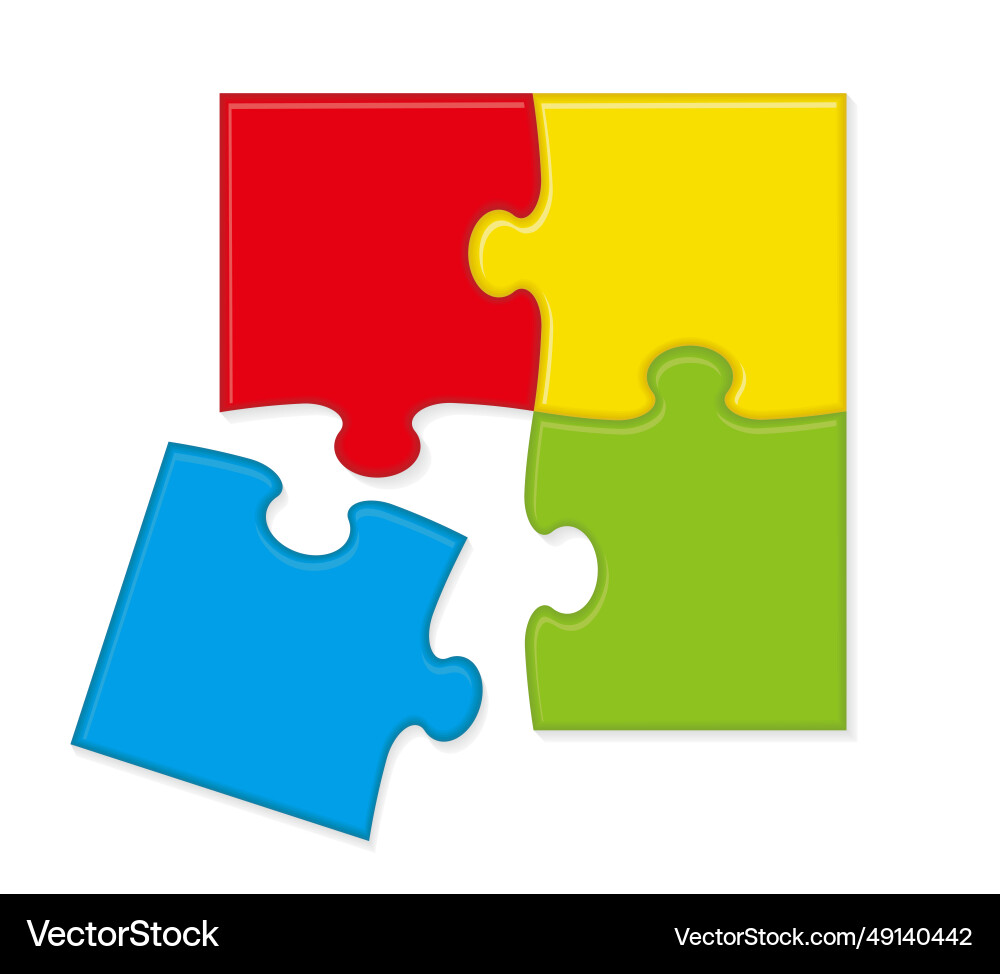 Colorful jigsaw puzzle pieces Royalty Free Vector Image