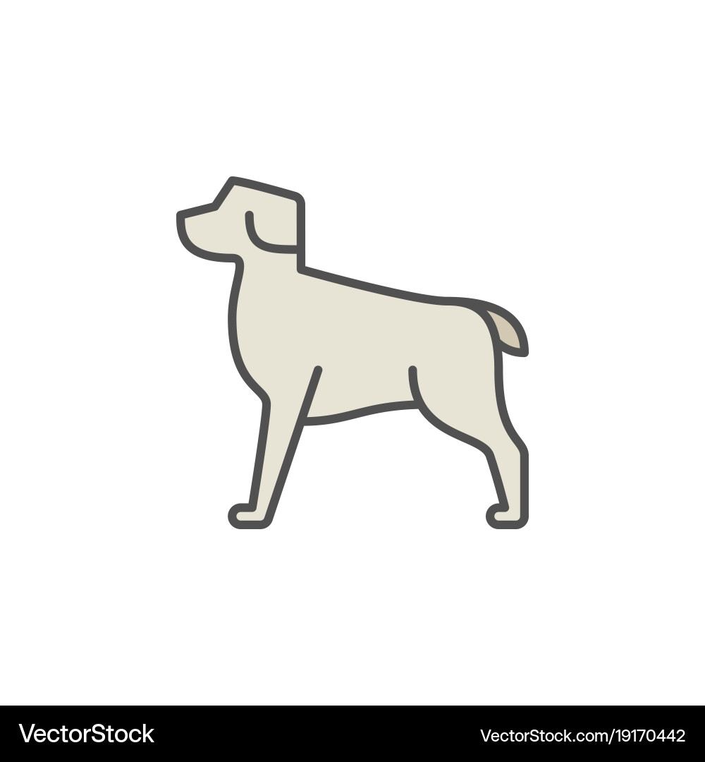 Dog modern colorful icon Royalty Free Vector Image