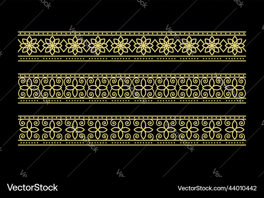 Elegant luxury rectangle seamless golden Vector Image