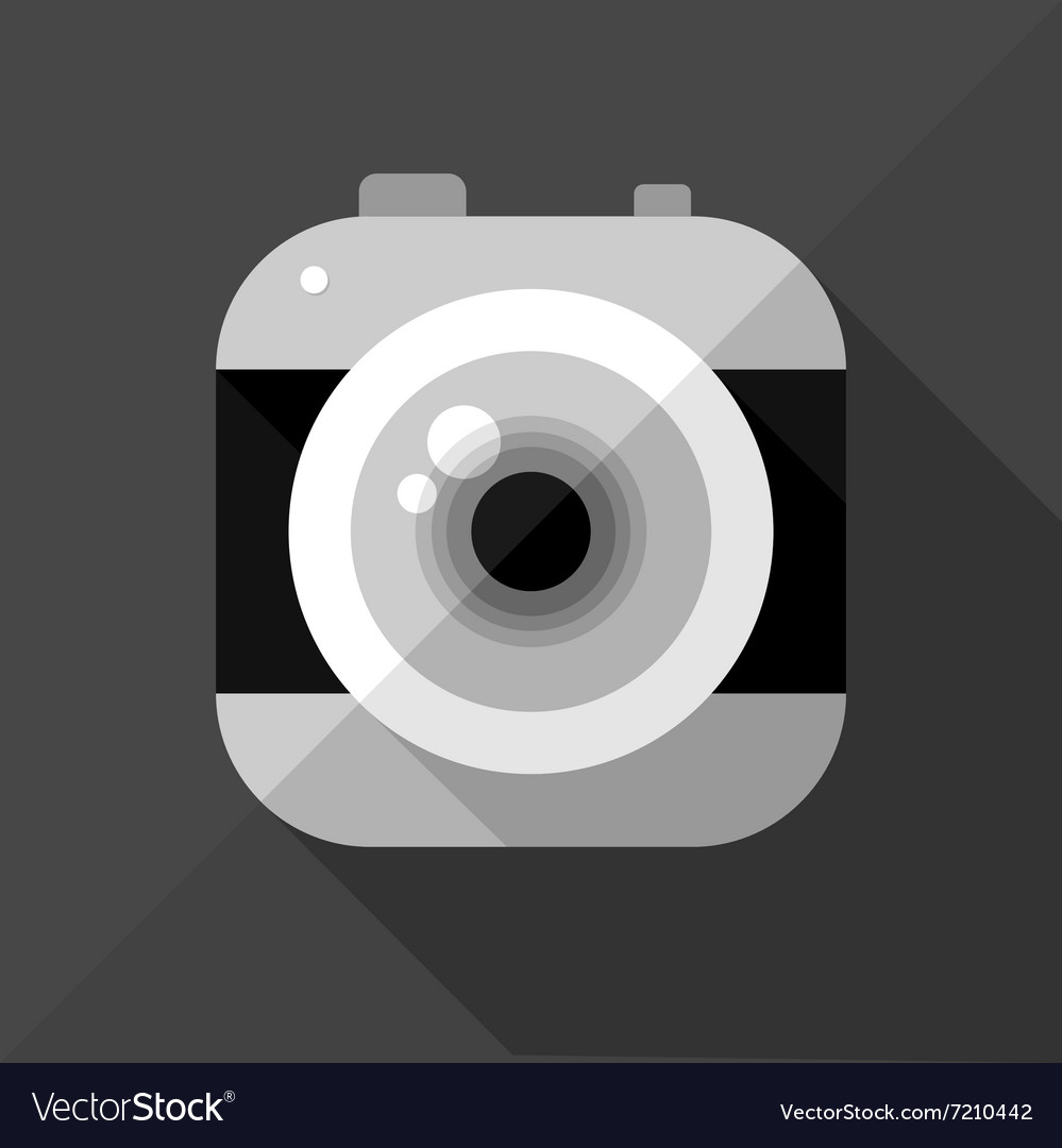 Flat camera icon Royalty Free Vector Image - VectorStock