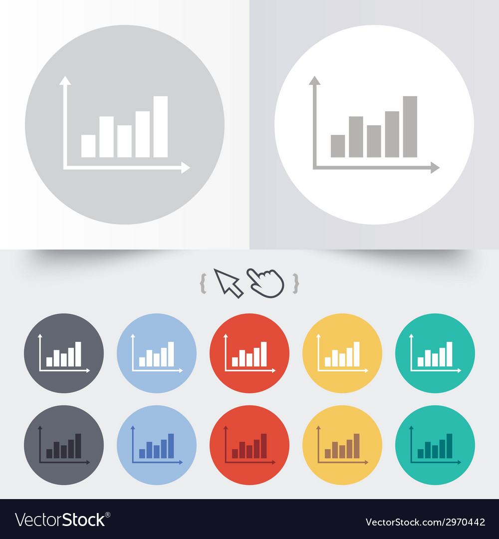 Graph Chart Sign Icon Diagram Symbol Royalty Free Vector