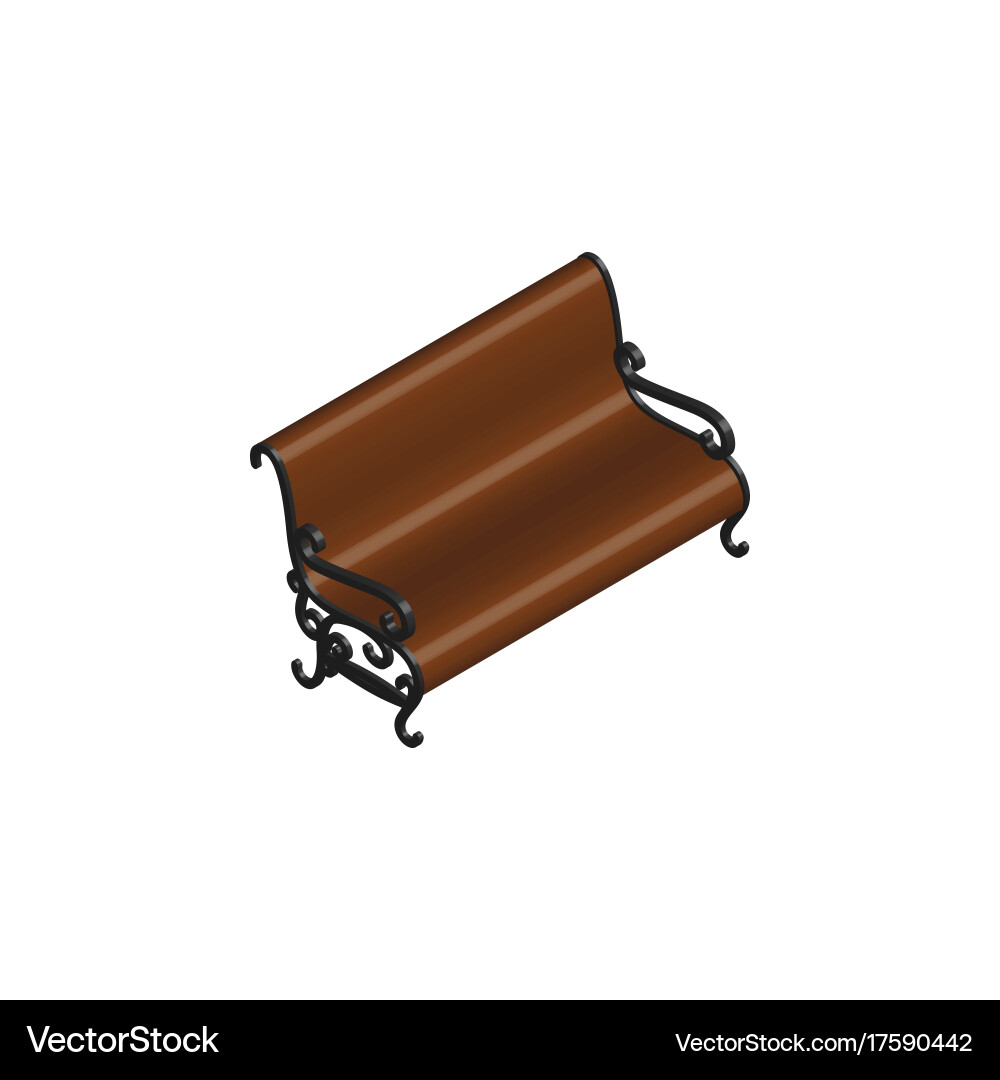 Isolated garden rest isometric sitting Royalty Free Vector