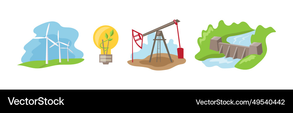 Natural resources industrial extraction item and Vector Image