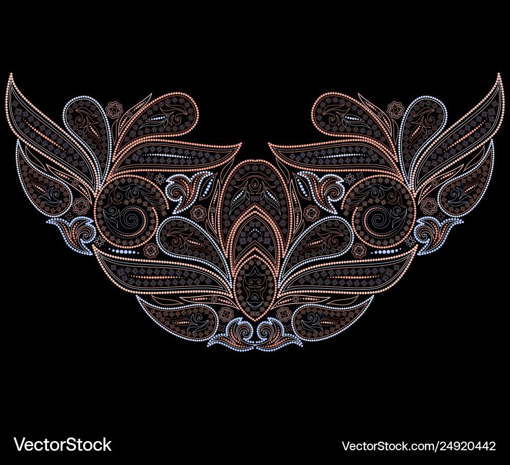 Neckline - ornamental ethnic design Royalty Free Vector
