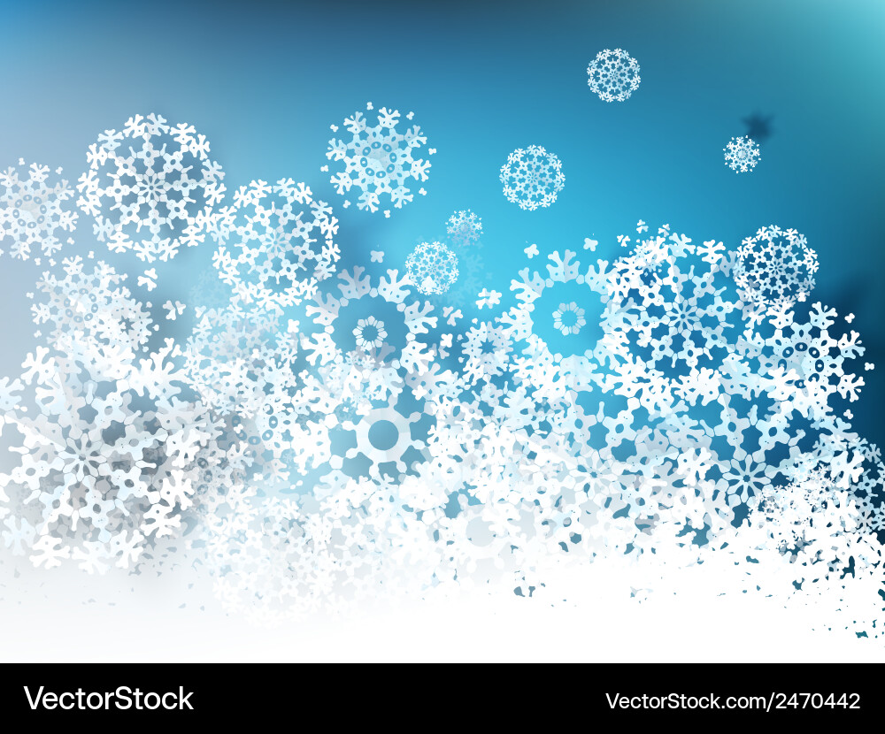 Paper snowflakes for winter background Royalty Free Vector