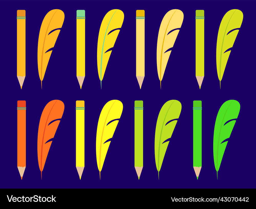 Writers accessories objects of write on paper Vector Image