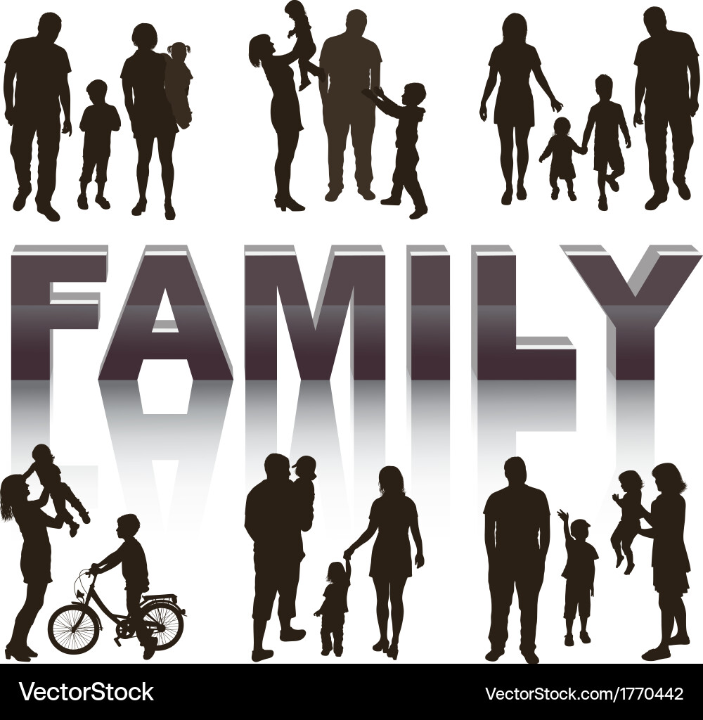 Young family concept Royalty Free Vector Image