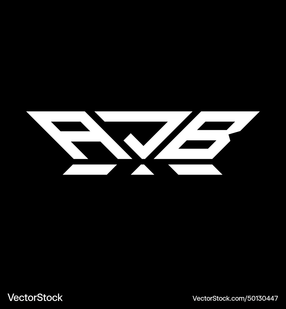 Ajb letter logo design simple and modern Vector Image