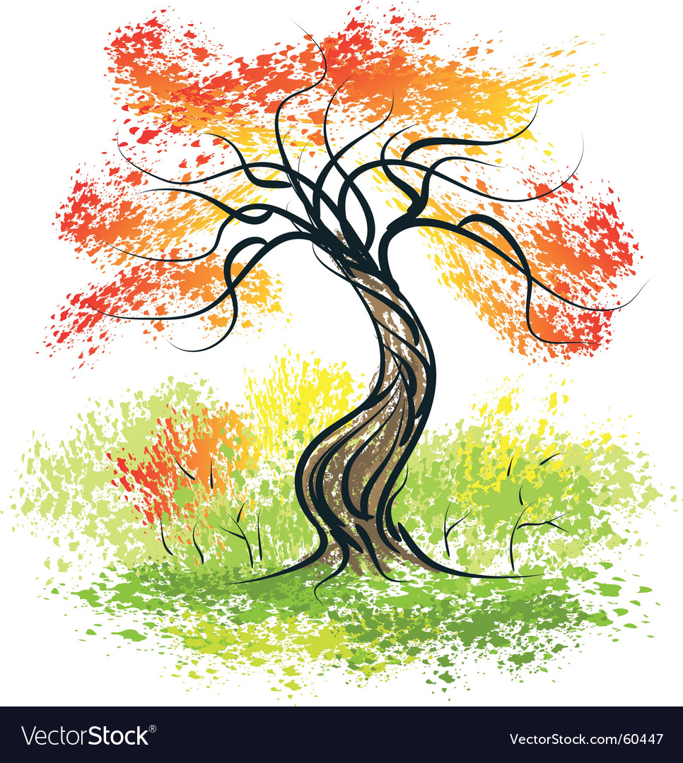 Autumn tree Royalty Free Vector Image - VectorStock