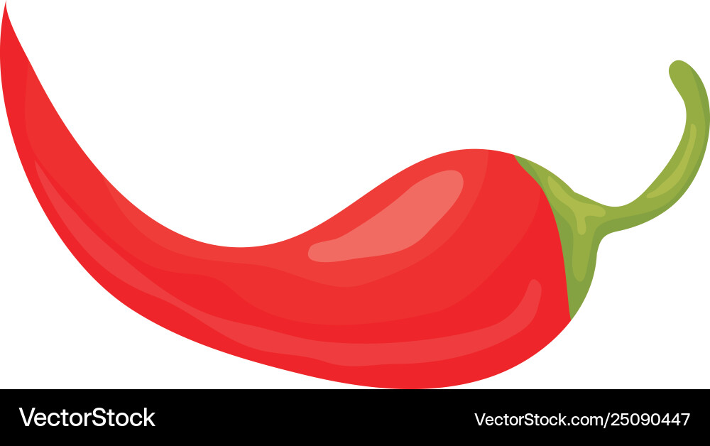 Chilli pepper vegetable icon Royalty Free Vector Image