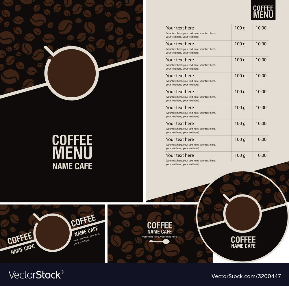 Coffee menu Royalty Free Vector Image - VectorStock