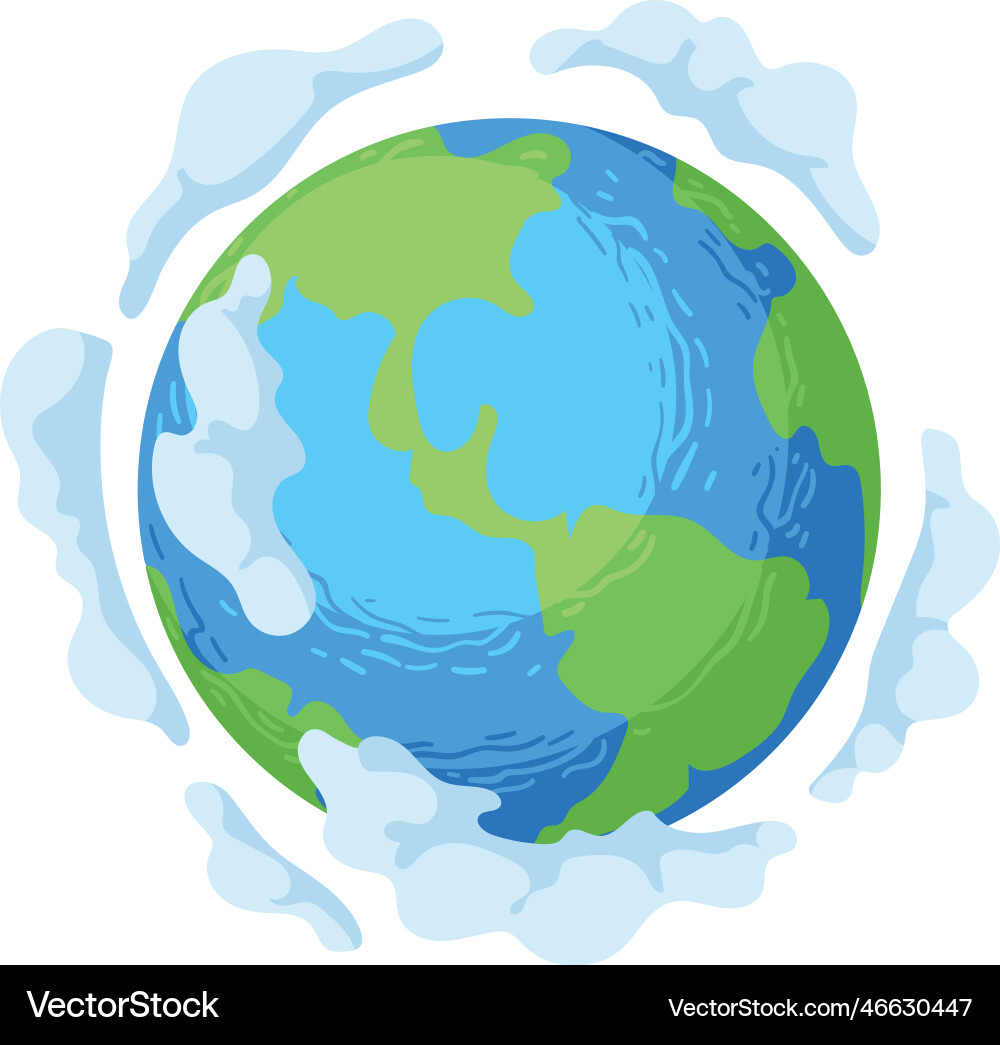 Earth planet space outer Royalty Free Vector Image