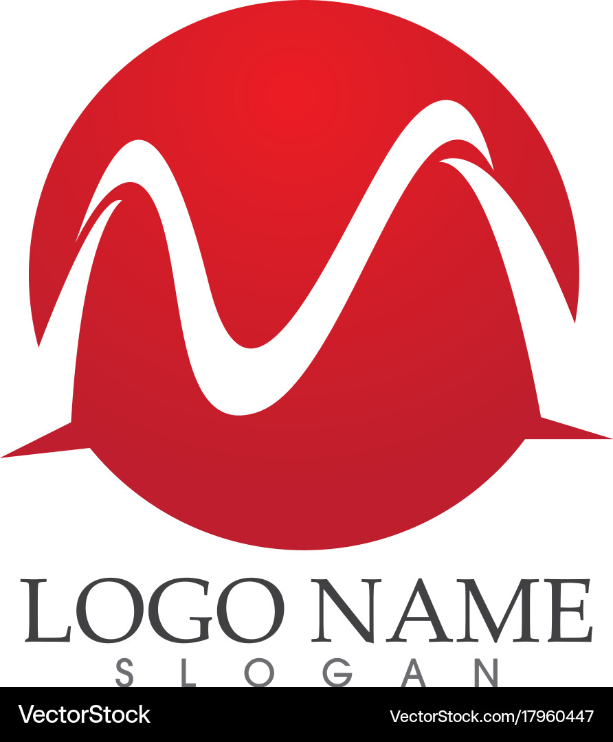 Letter m icons such logos Royalty Free Vector Image