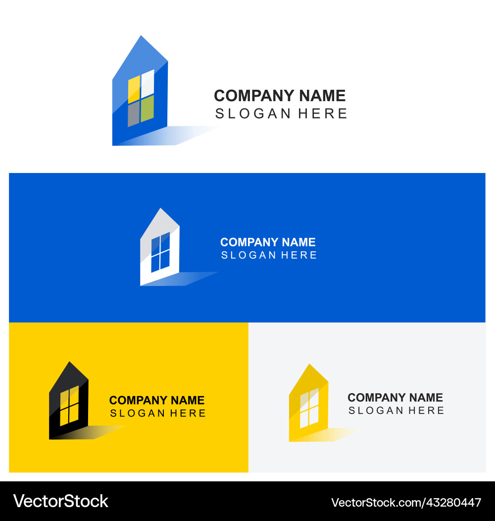 Logo home construction cozy home home interior Vector Image