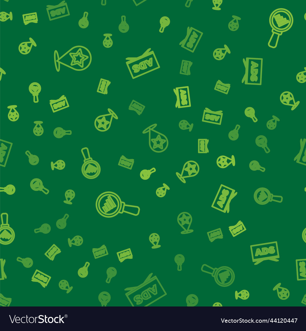 Set line map pointer with star magnifying glass Vector Image