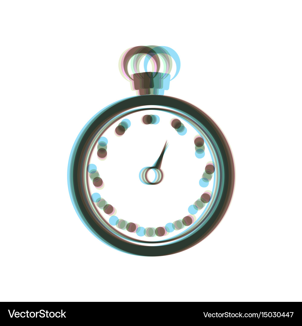 Stopwatch sign colorful icon Royalty Free Vector Image