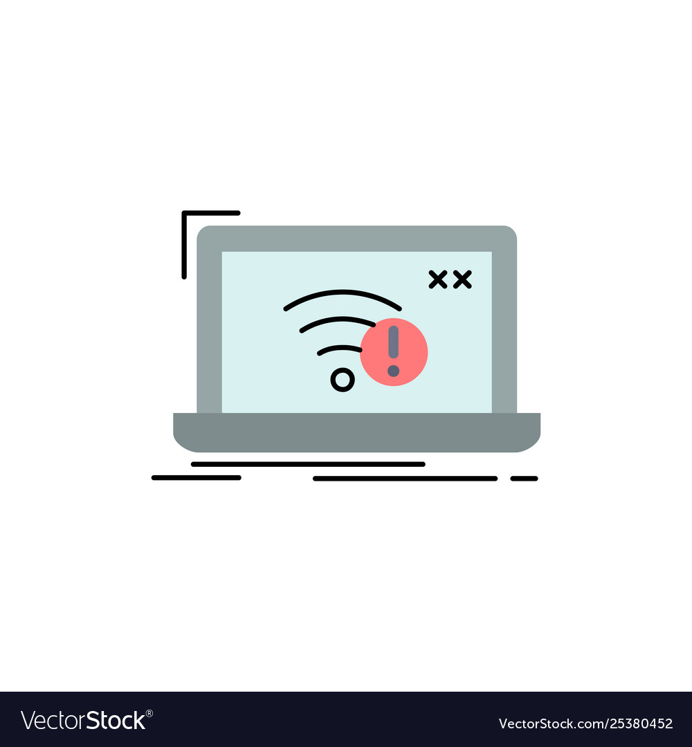 Connection error internet lost flat Royalty Free Vector