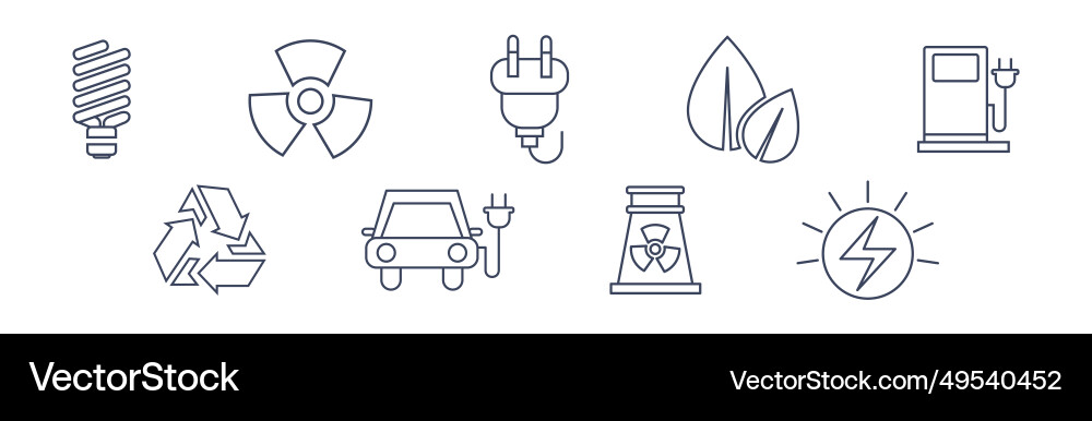 Ecology line icon as nature and environment Vector Image