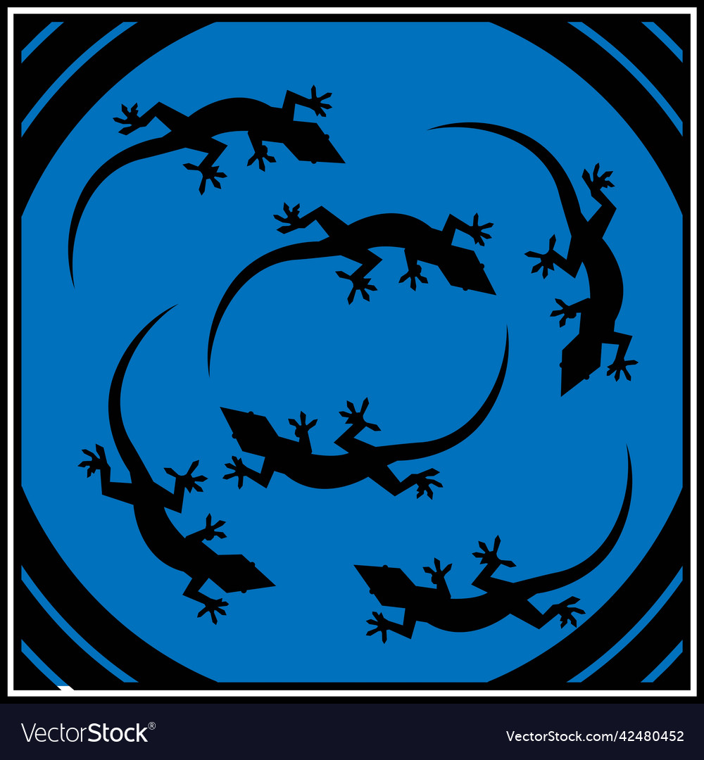 Seamless pattern with house lizard Royalty Free Vector Image