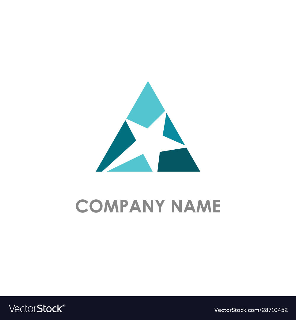 Star triangle logo Royalty Free Vector Image - VectorStock