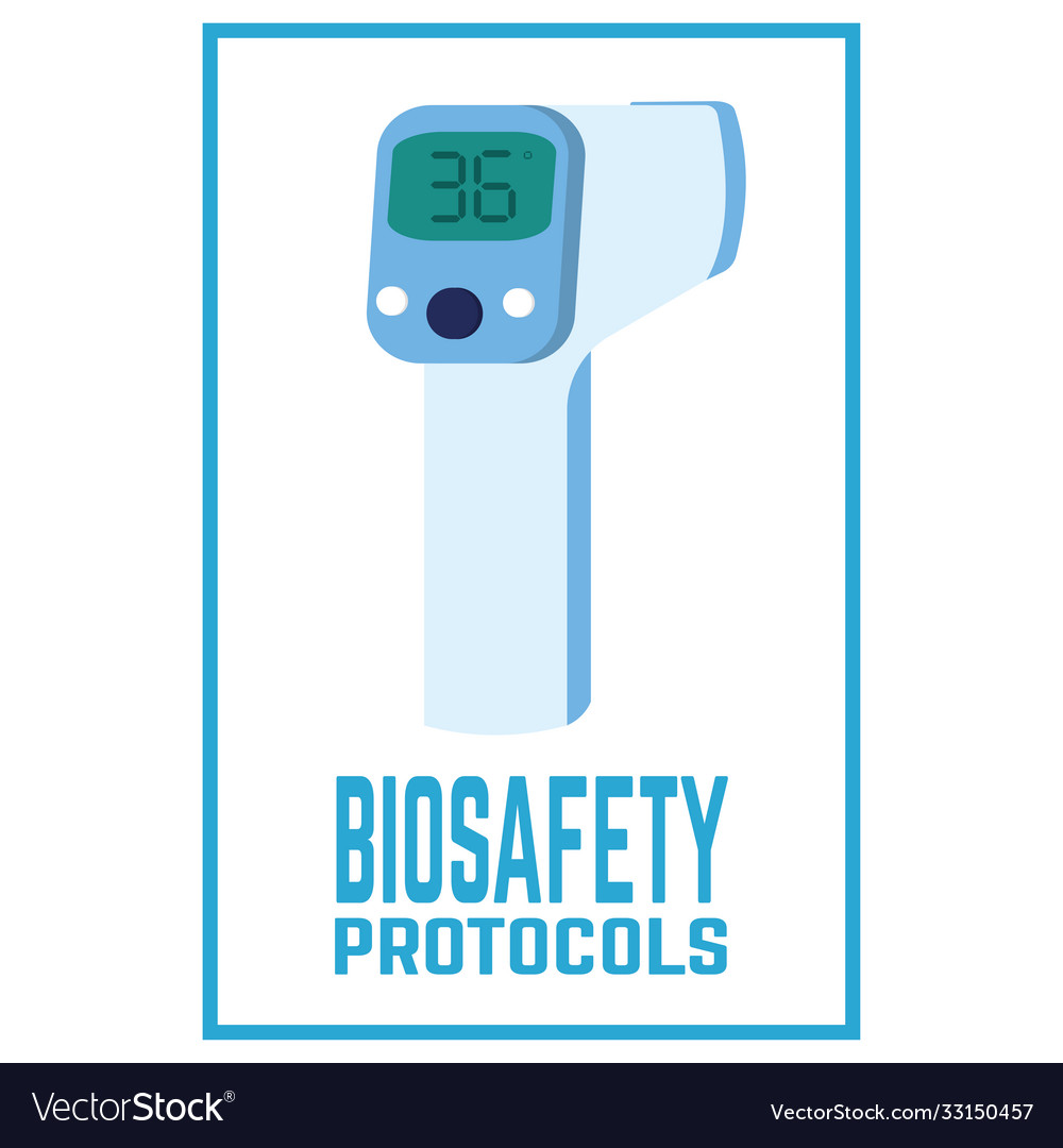 Biosafety protocols poster Royalty Free Vector Image