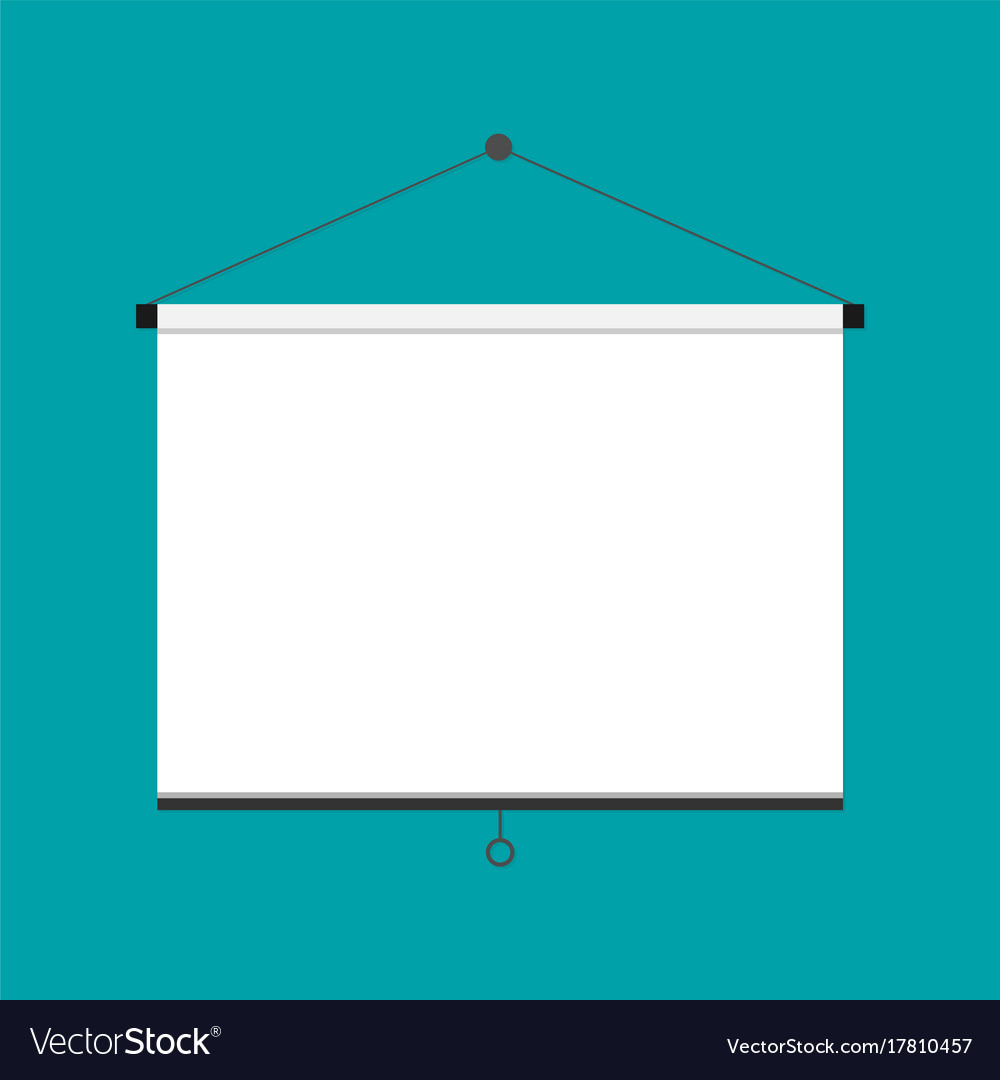 Flat empty projection screen Royalty Free Vector Image