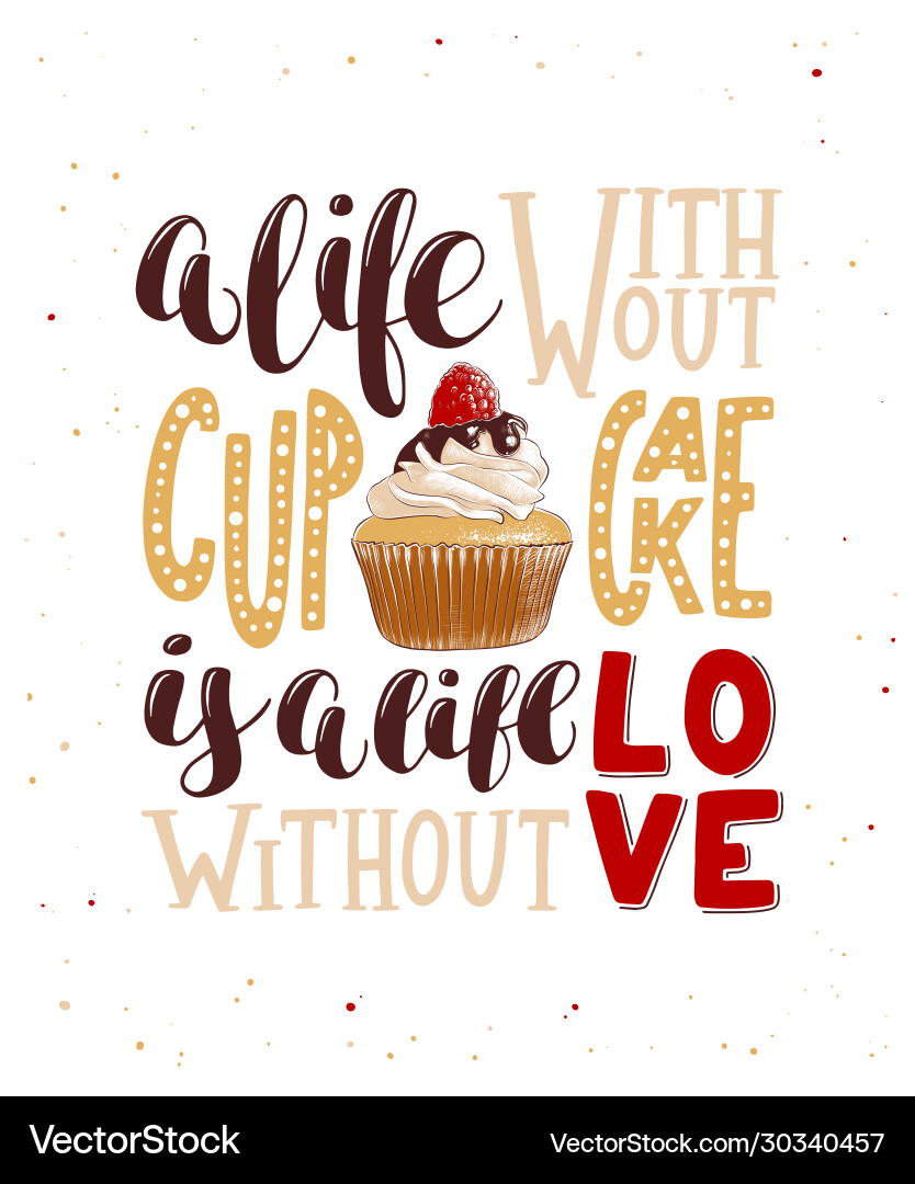 Poster with hand drawn unique lettering design Vector Image