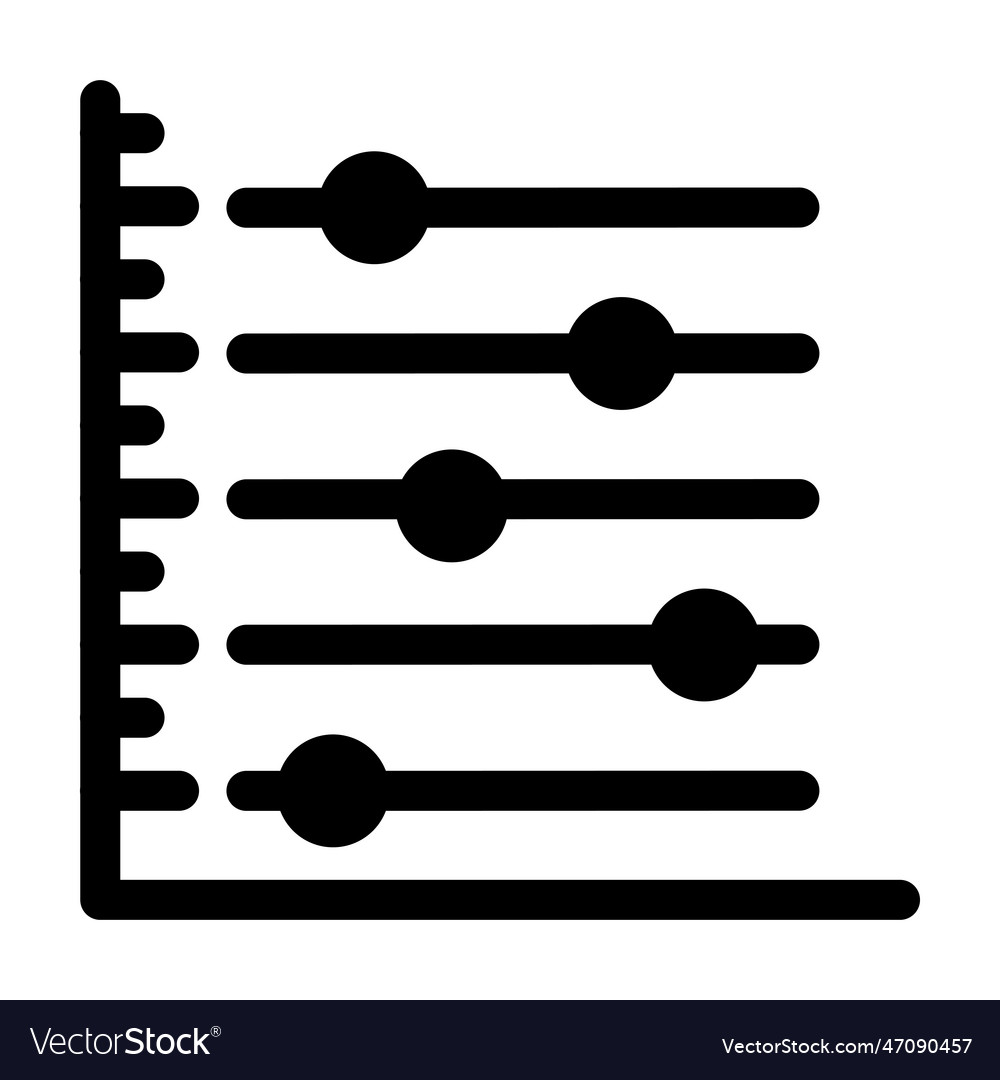 Scatter graph glyph icon for personal Royalty Free Vector