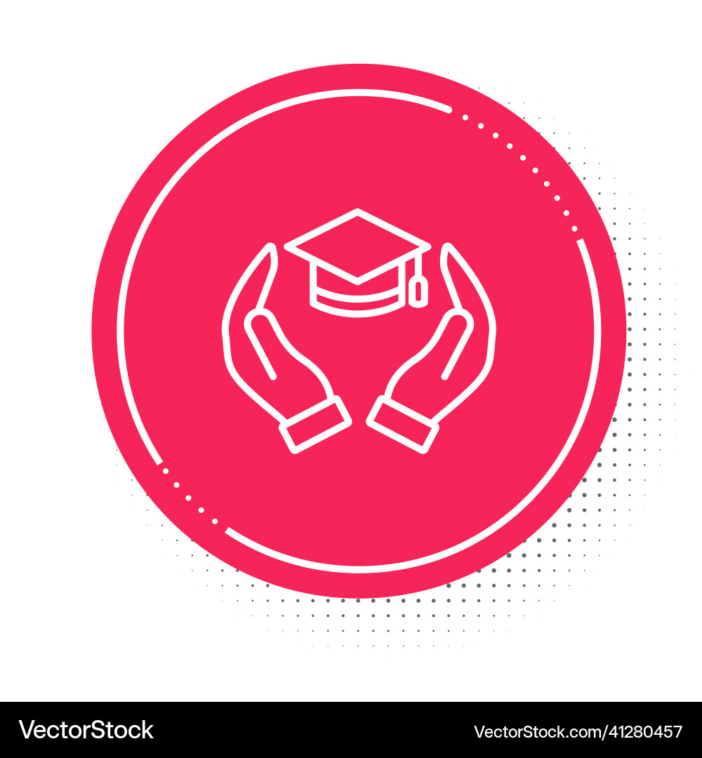 White line education grant icon isolated on Vector Image